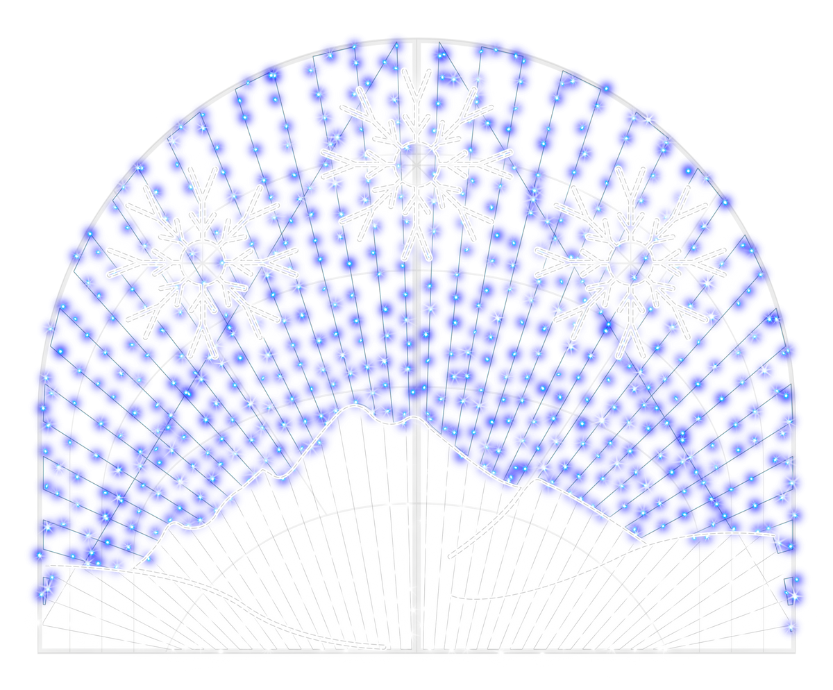 Polar Bottom 2D Snowflake Decor