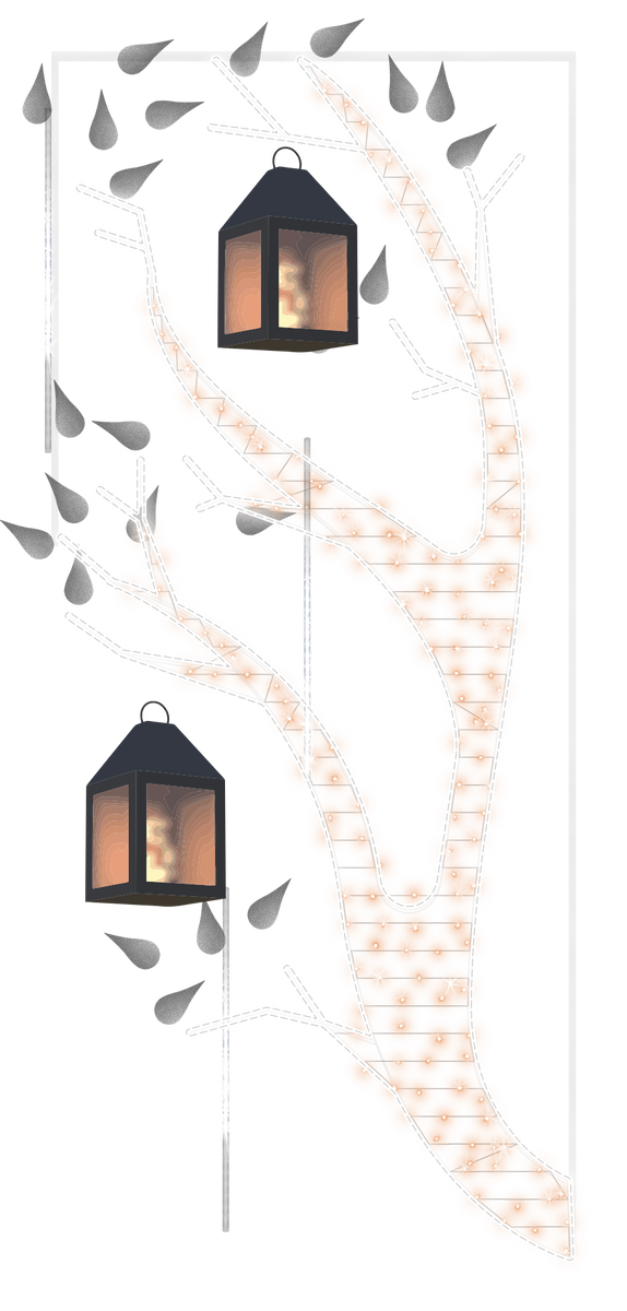 2D Esmeralda Pole Decor