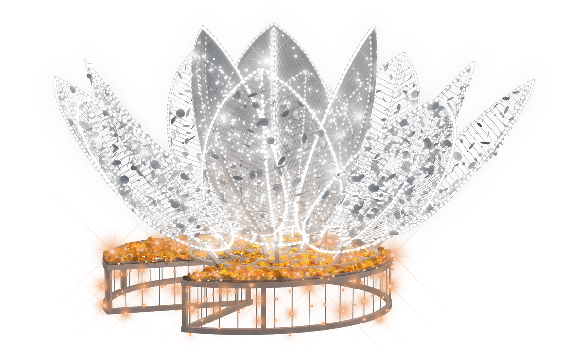 Lotus Flower with gold base