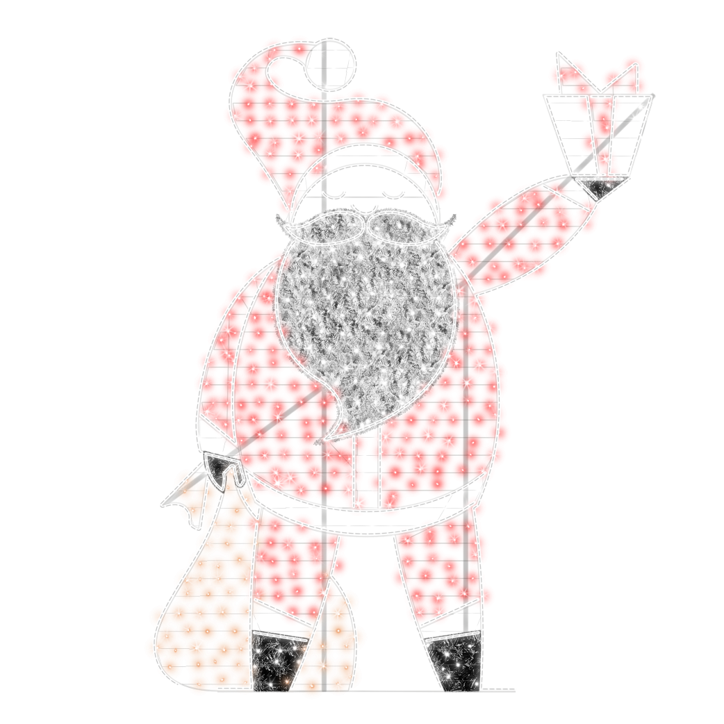 2D/3D Enchanted Santa - 9.8ft – Artistic Holiday Designs