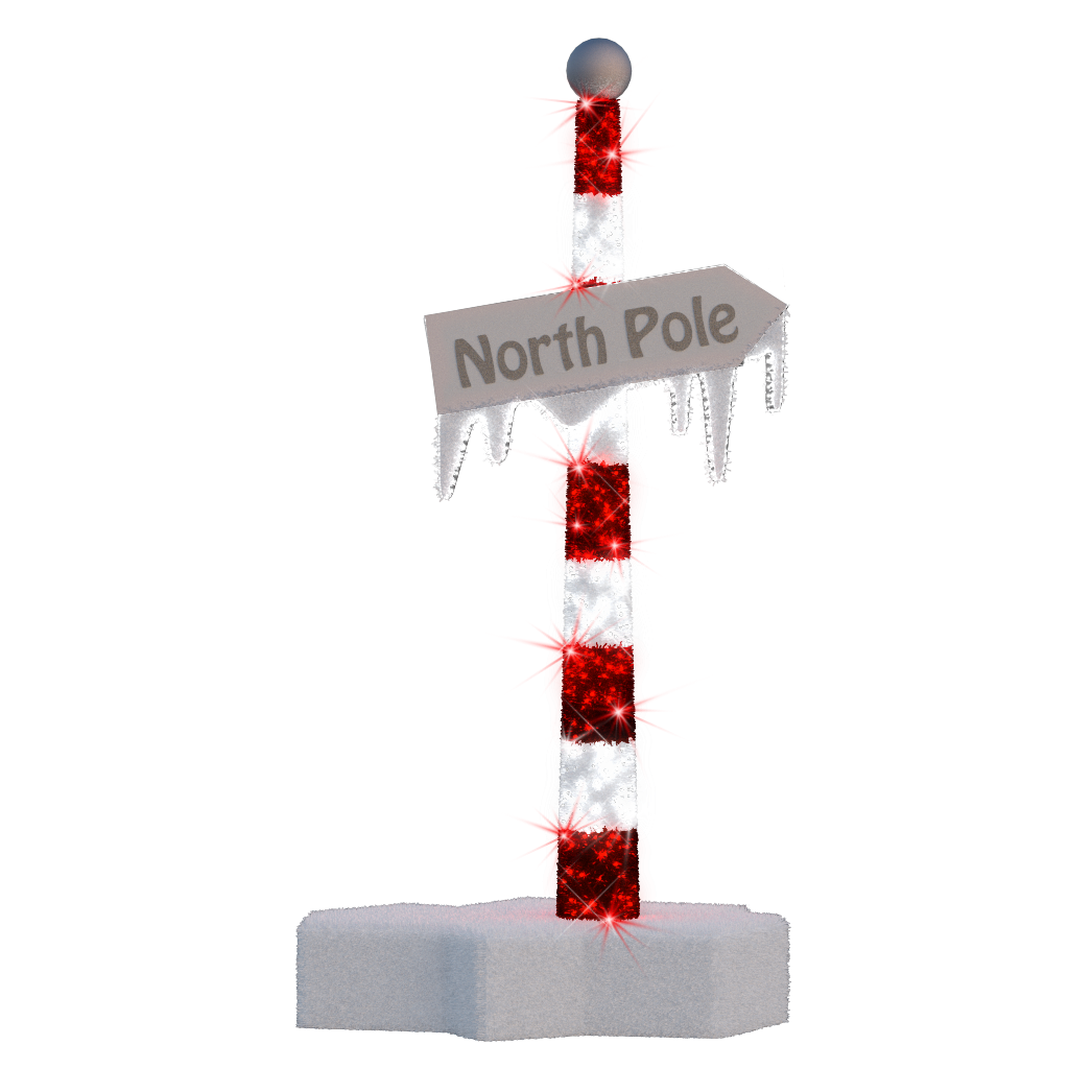 3D North Pole Sign - 9.84ft